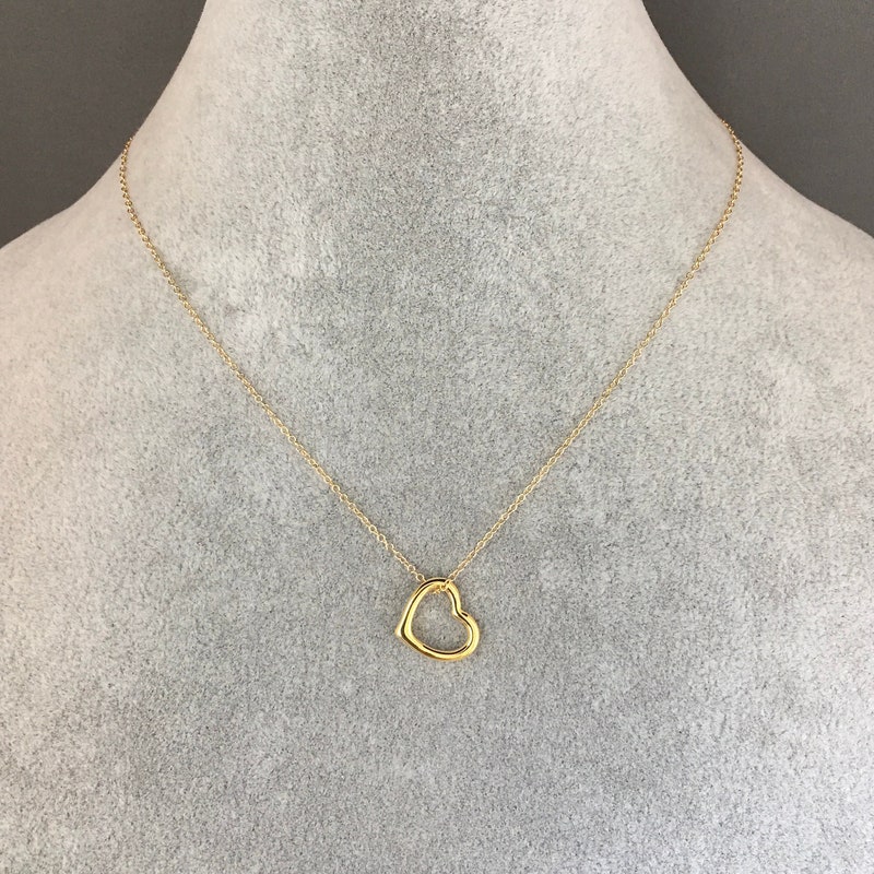 Simple Gold Heart Necklace - Etsy