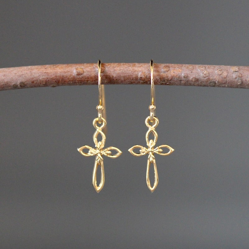 Cross Earrings - Etsy