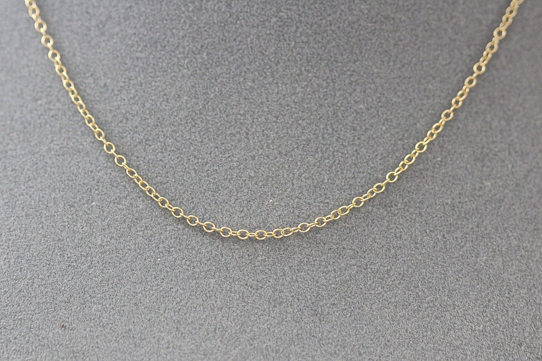 15" Gold Chain - 14k Gold Filled Chain - Finished Gold Chain - Chain ...