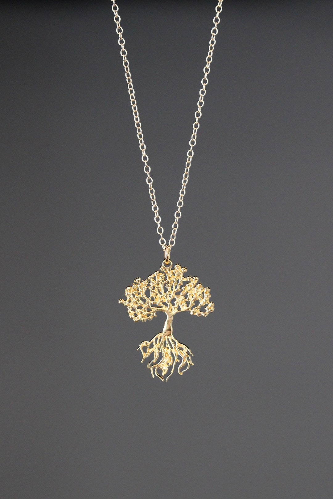 Tree of Life Pendant Necklace - Gold Tree of Life - Family Tree Pendant ...