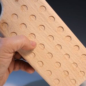 Dots Pottery Paddle, Wood Paddle, Round Stamps - Etsy