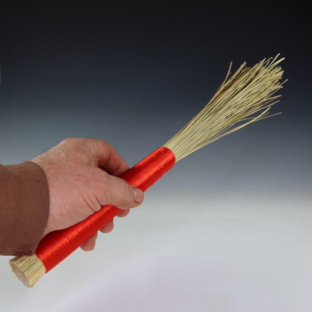 Red Handled Slip Broom, Paint Brush, Hake, Handmade African Broom Grass ...
