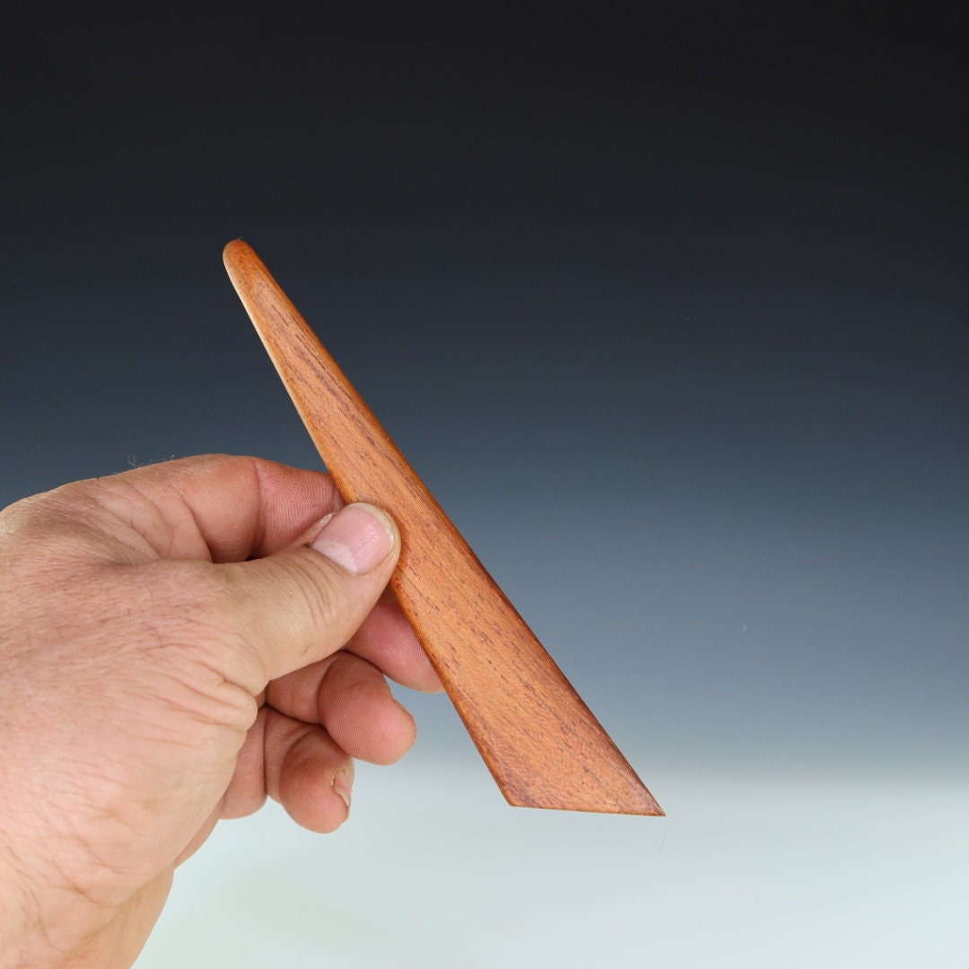 Jarrah Wood Trim Knife With Thumb Tool Pottery Tool Ceramic - Etsy