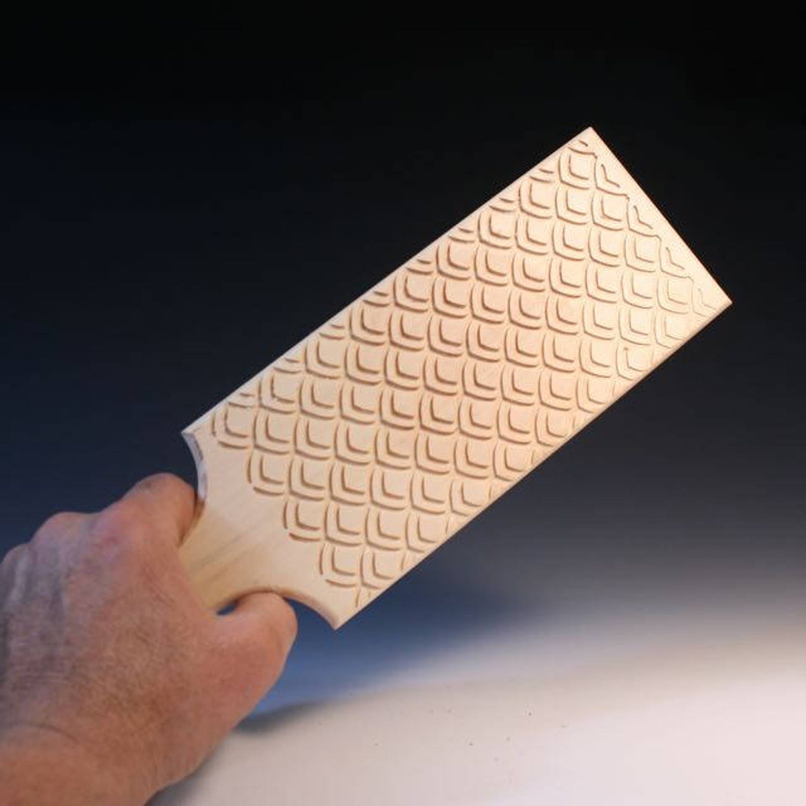 Fish Scales Pottery Paddle, Dragon Scales Wood Paddle, Pattern - Etsy