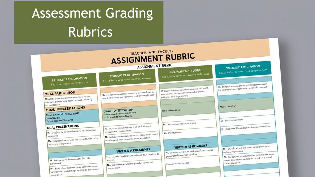 Assessment Grading Rubric - Etsy