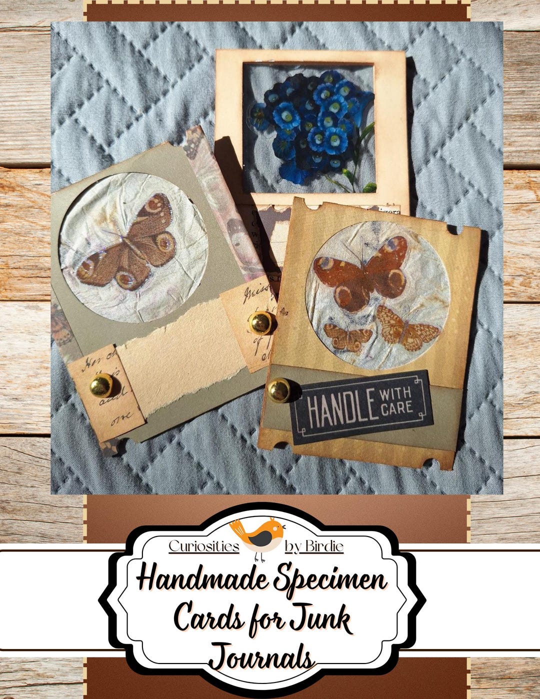 Vintage, Handmade Specimen Cards for Junk Journals | Crafting ...