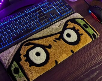 Handmade Zoro Keyboard Tufted Rug One Piece Anime Decor Unique Gaming ...