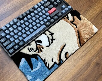 Handmade Zoro Keyboard Tufted Rug One Piece Anime Decor Unique Gaming ...