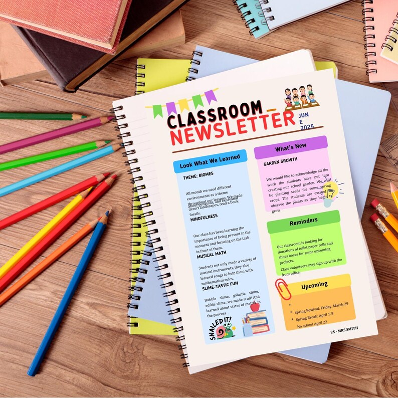 Newsletter, Classroom Newsletter, School Newsletter, What We Did, Note ...