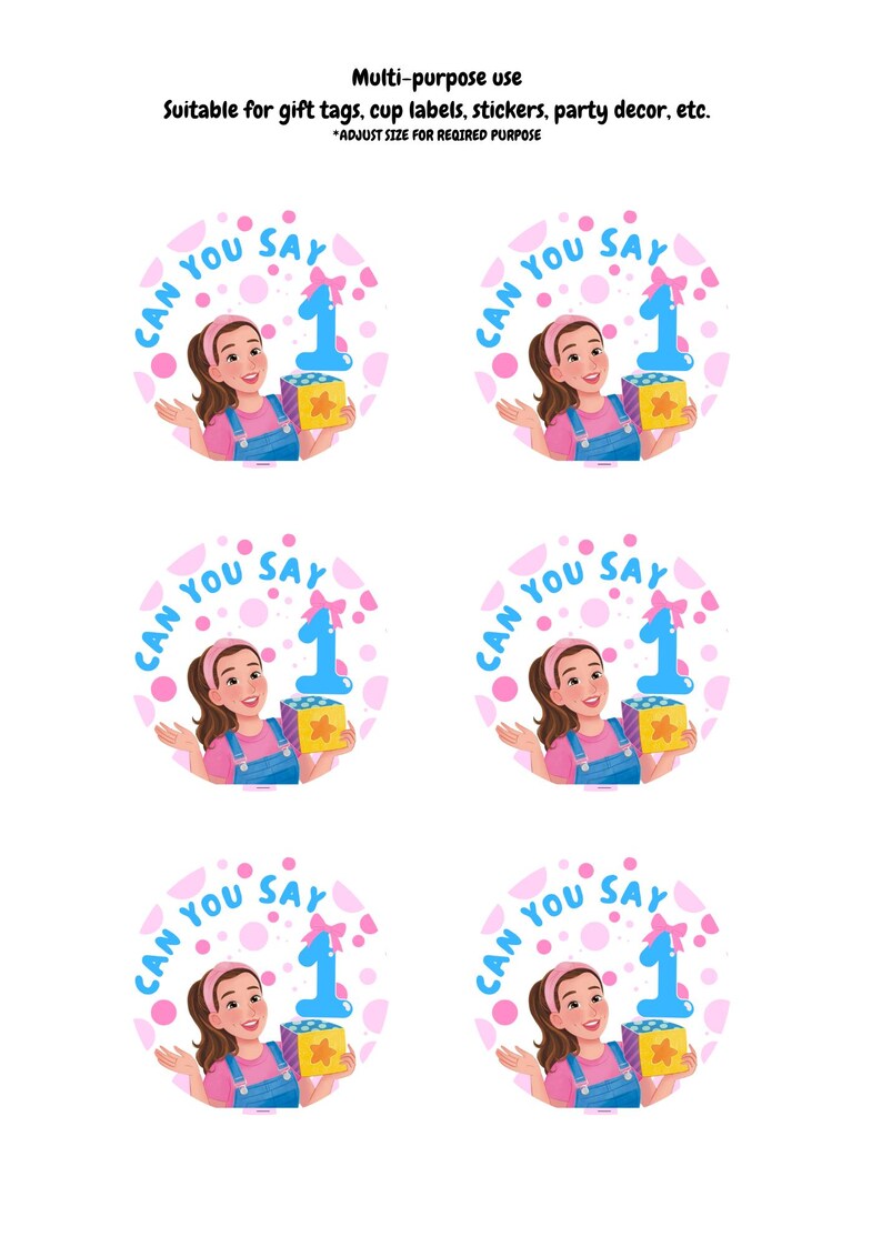 Ms Rachel Birthday, Lolly Bag Tag, Ms Rachel Theme, Party Decor, Label ...