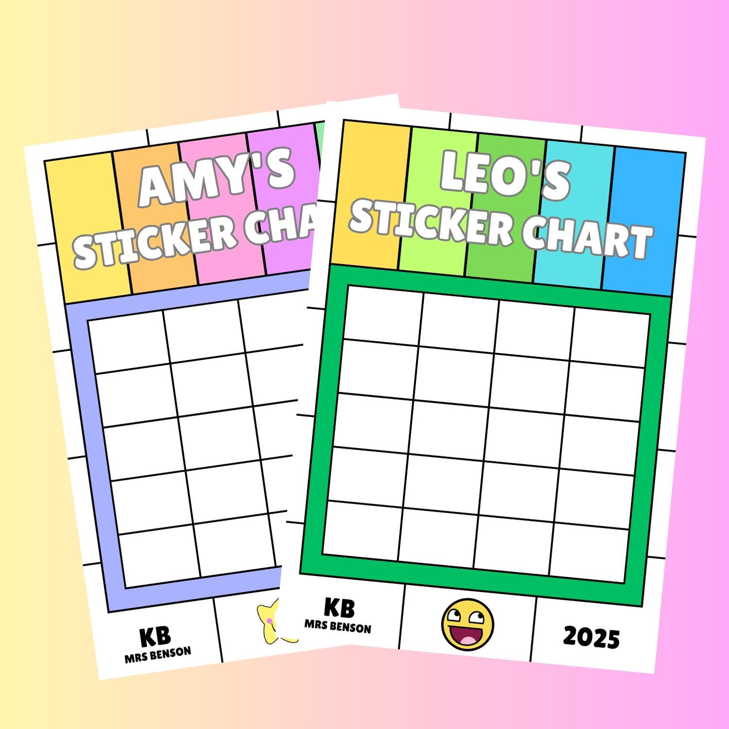 Student Sticker Chart, Rewards Chart, Class Rewards, Teacher Resource ...