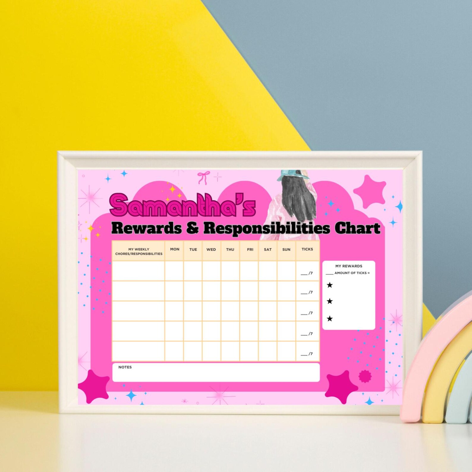 Rewards Chart, Printable Rewards Chart, Editable Rewards Chart, Kids ...