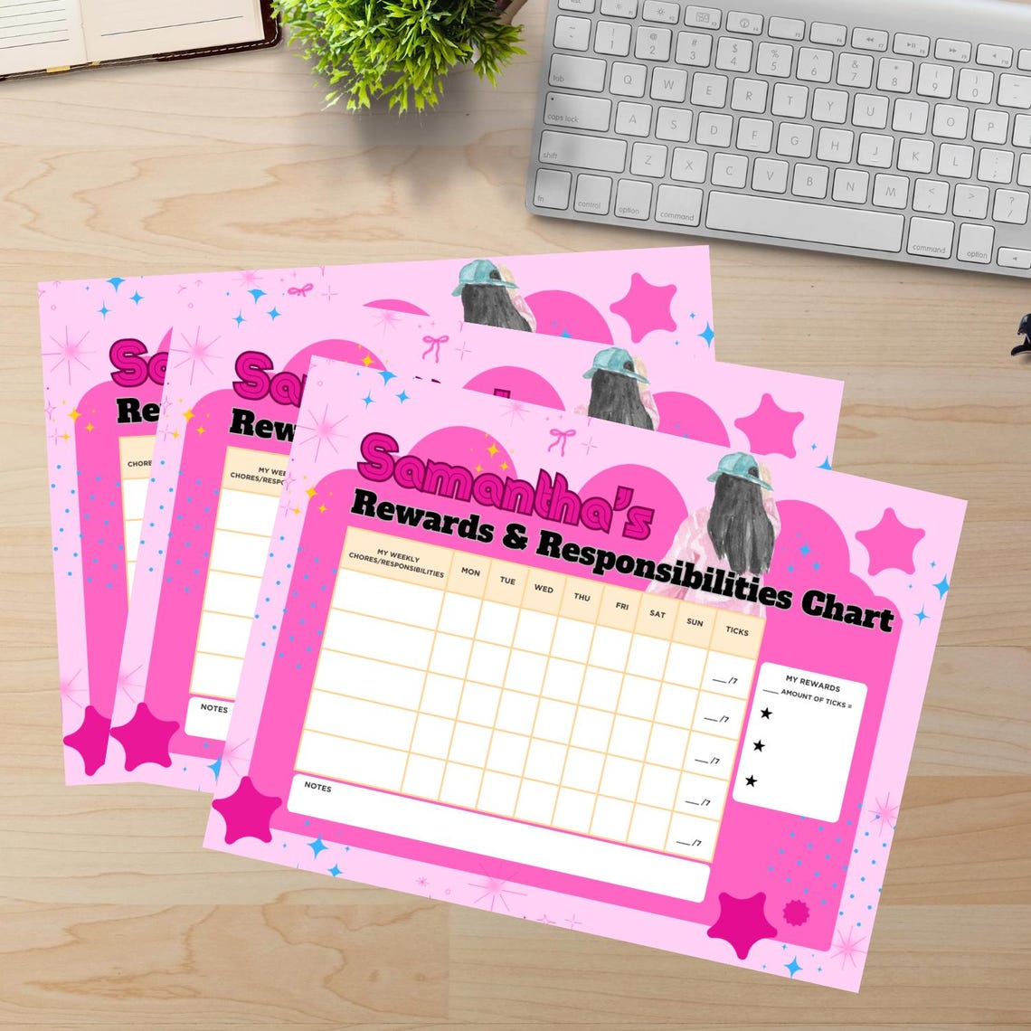Rewards Chart, Printable Rewards Chart, Editable Rewards Chart, Kids ...