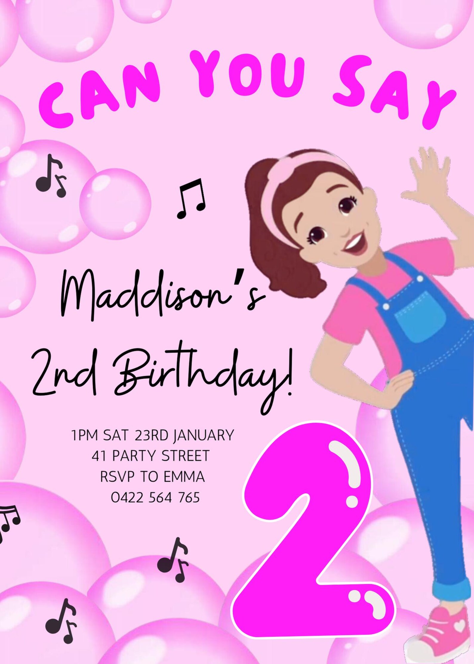Ms Rachel Invite, Ms Rachel Party Theme, Ms Rachel Birthday Party, Ms ...
