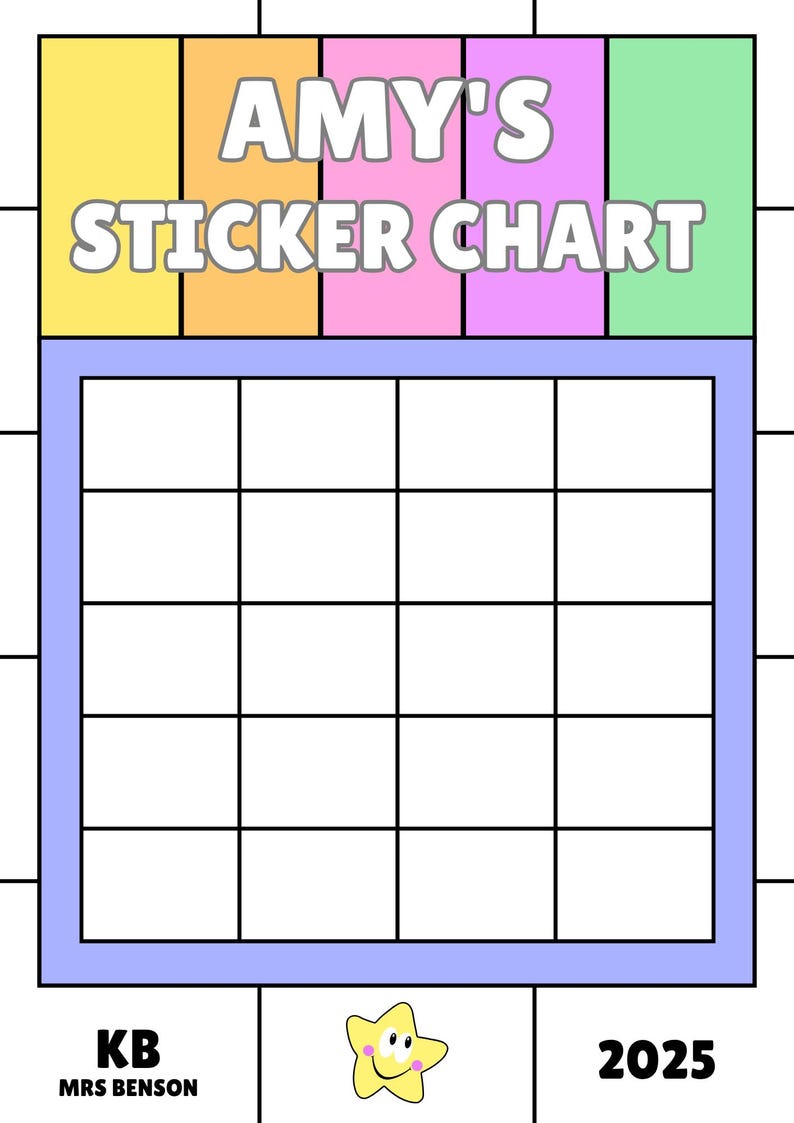 Student Sticker Chart, Rewards Chart, Class Rewards, Teacher Resource ...