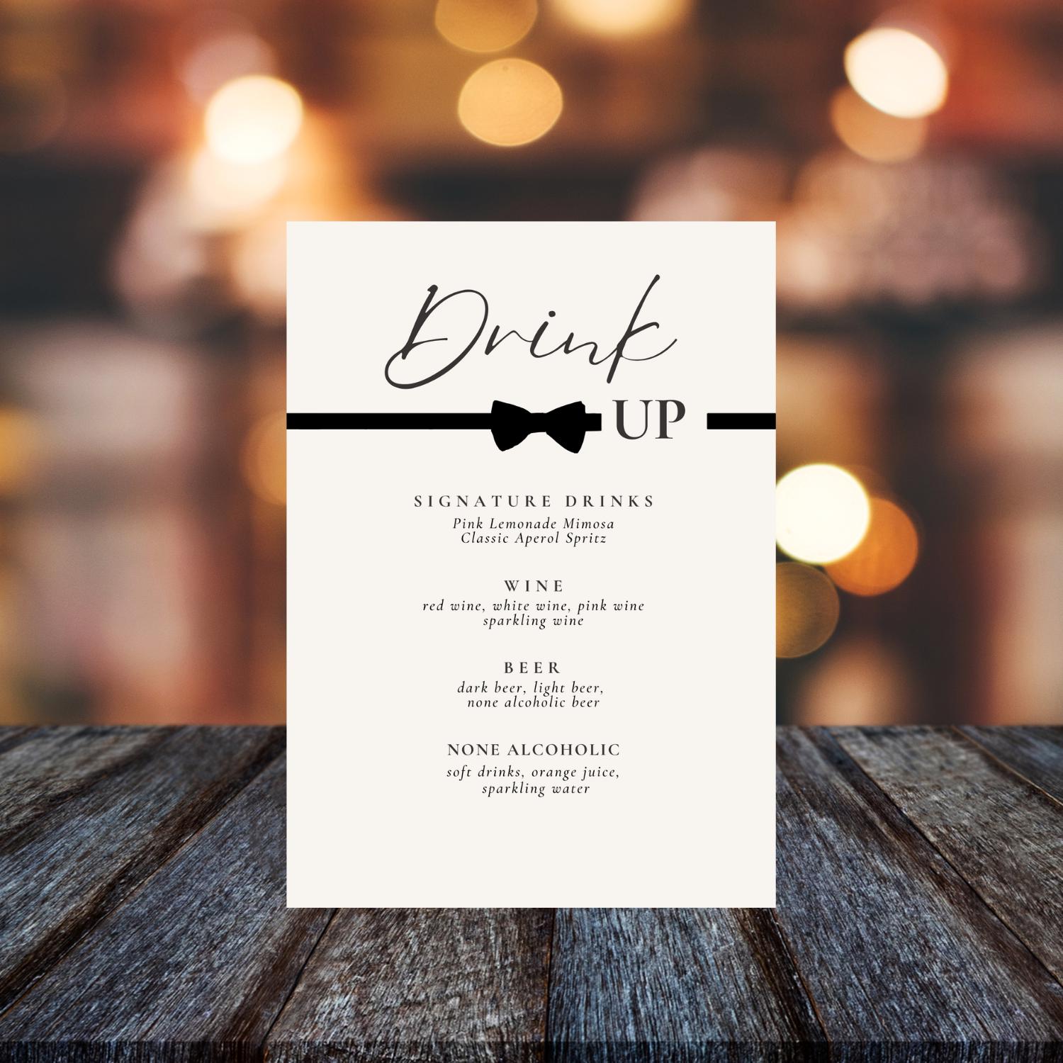Drinks Menu, Bucks Party, Bachelor Bar Tab, Drink Up, Restaurant Drinks ...