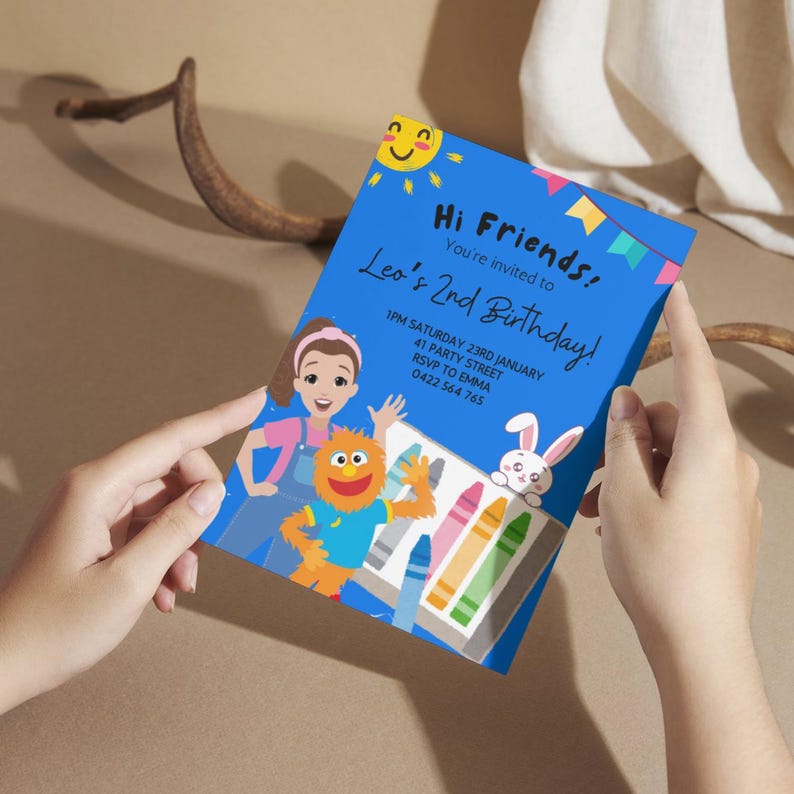 Ms Rachel Birthday Invitation, Boy Birthday, Editable Invite, Blue ...