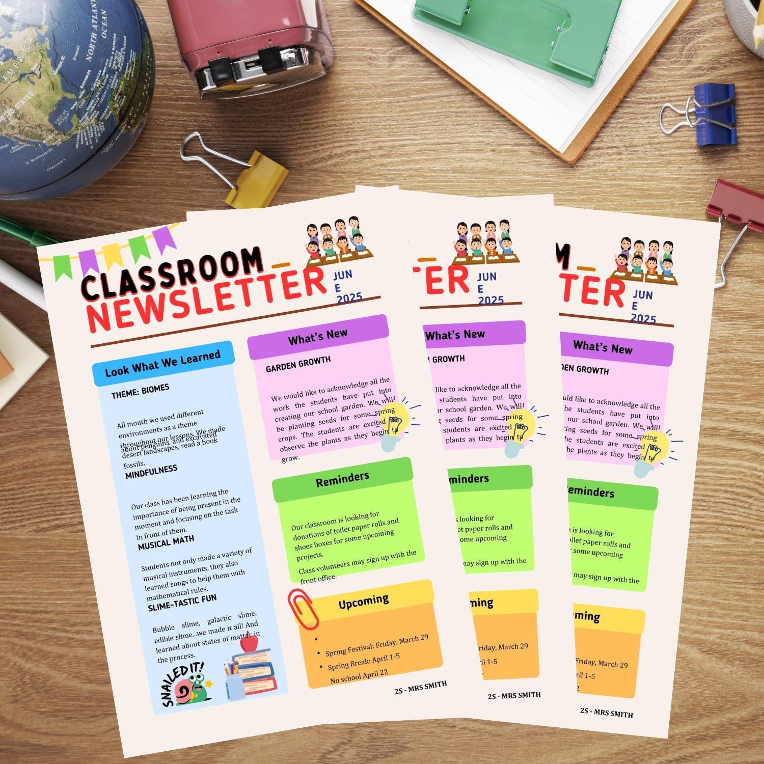 Newsletter, Classroom Newsletter, School Newsletter, What We Did, Note ...