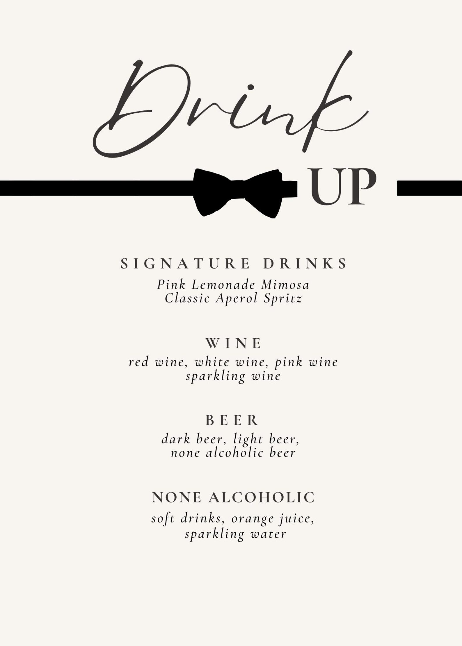 Drinks Menu, Bucks Party, Bachelor Bar Tab, Drink Up, Restaurant Drinks ...