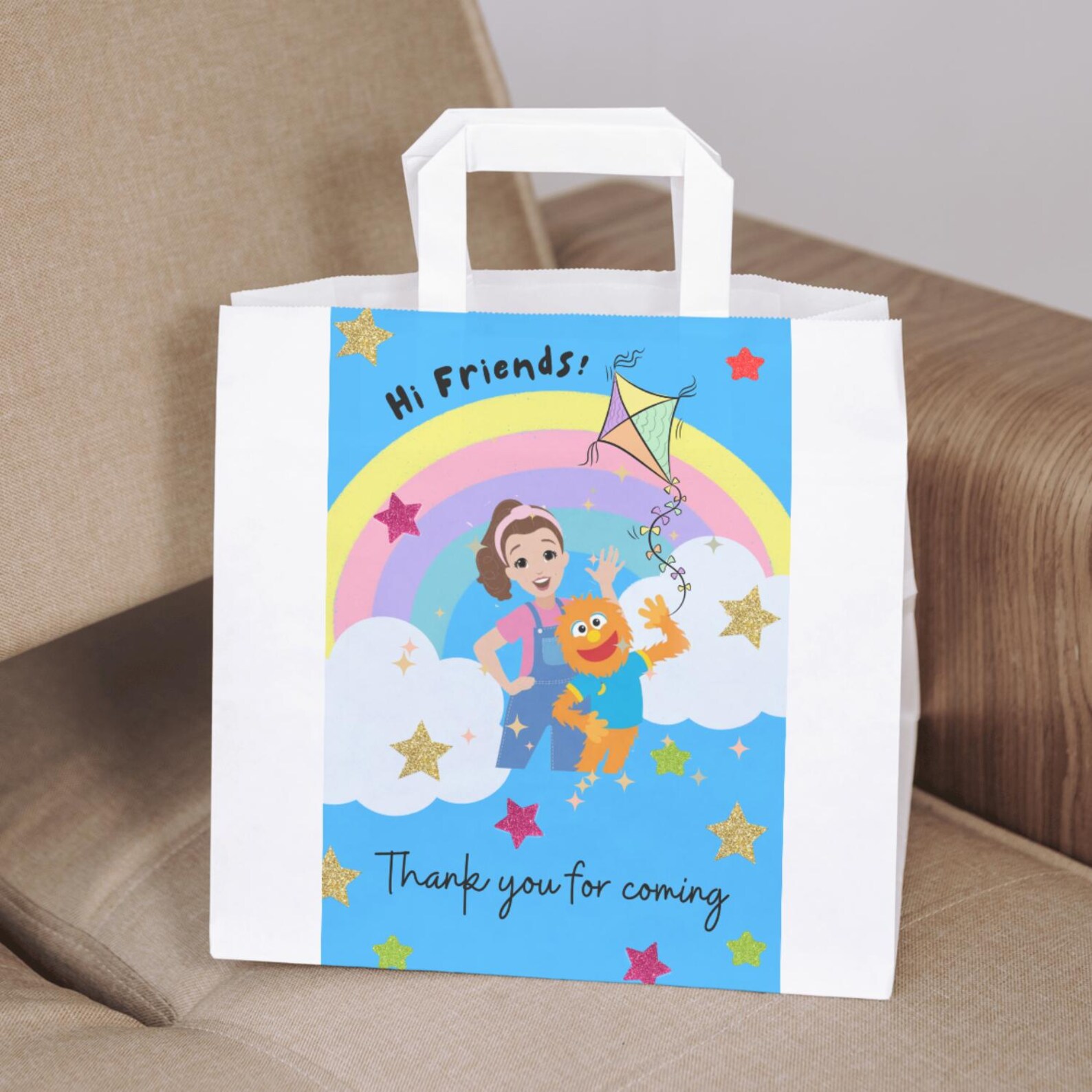 Ms Rachel Party Bag Label, Candy Bag Tag, Ms RACHEL BIRTHDAY, Ms Rachel ...