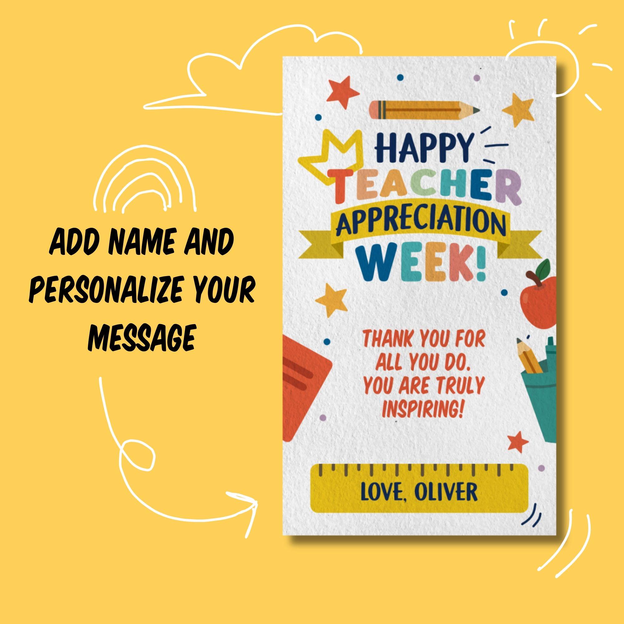 Editable Teacher Appreciation Gift Tags: Canva Template (digital ...