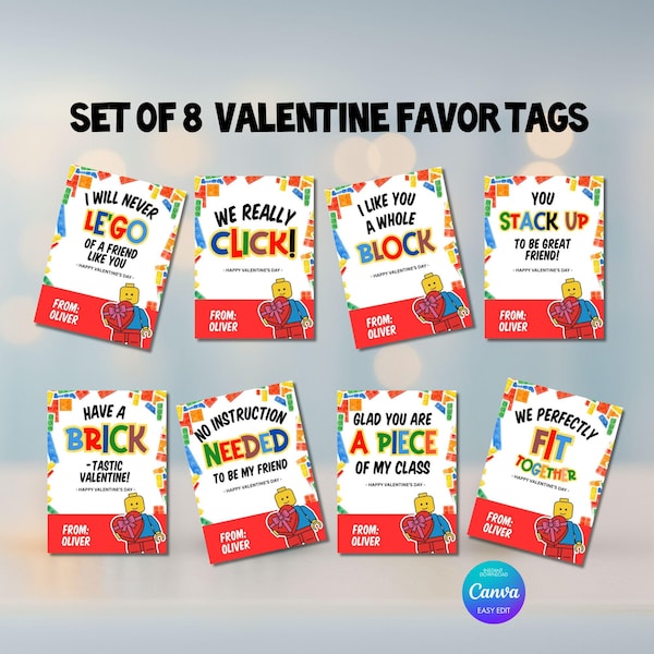 Valentines Boy Legos - Etsy