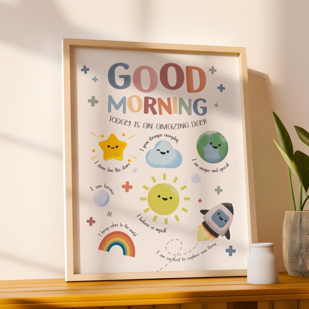 Daily Affirmation Poster, Therapy Office Decor, Classroom Wall Art ...
