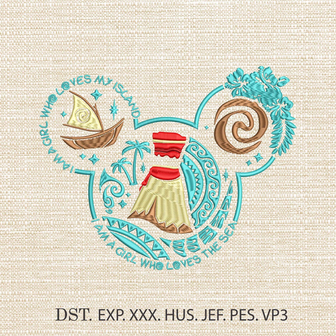 Island Tribal Embroidery Design, Instant Downloadpolynesian Island Girl ...