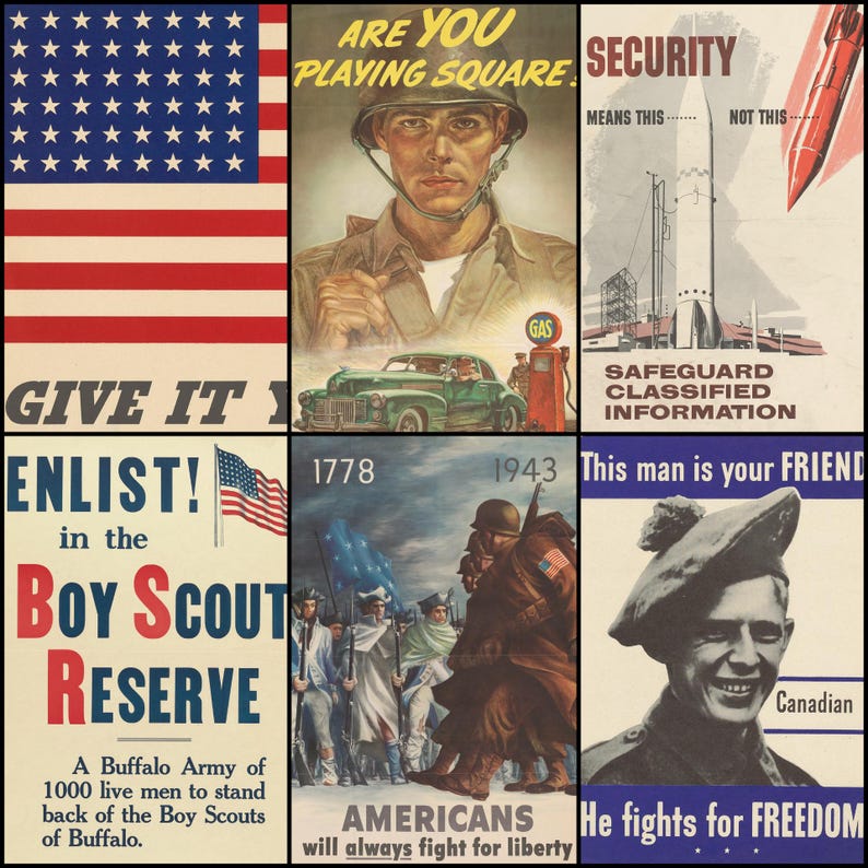 35 Vintage Military Posters, Propaganda Posters, Cold War Safety ...
