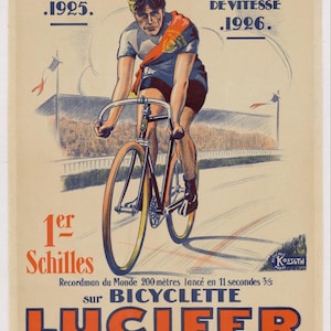Vintage Cycling Poster Collection: 20+ Bicycle Art Prints (digital ...