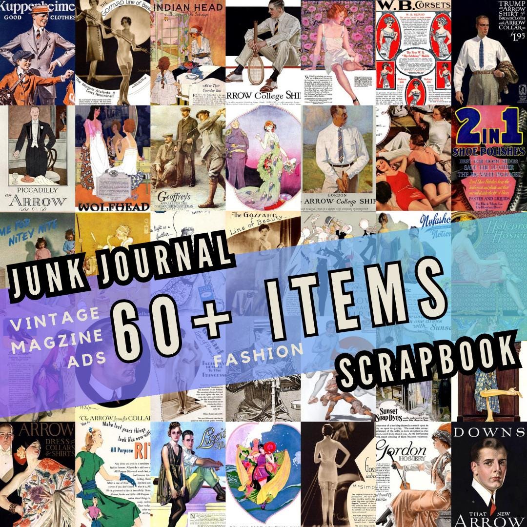 60+ Vintage Magazine Advertisements - Fashion / Junk Journal ...