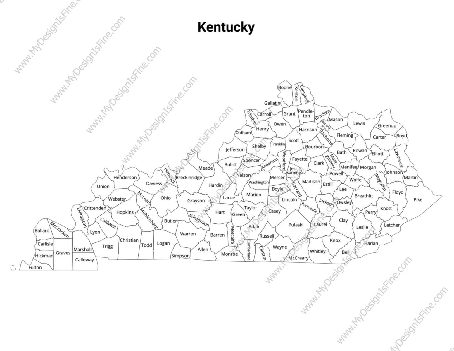 Printable Kentucky Maps / State Outline and Labeled Geography Sheets ...