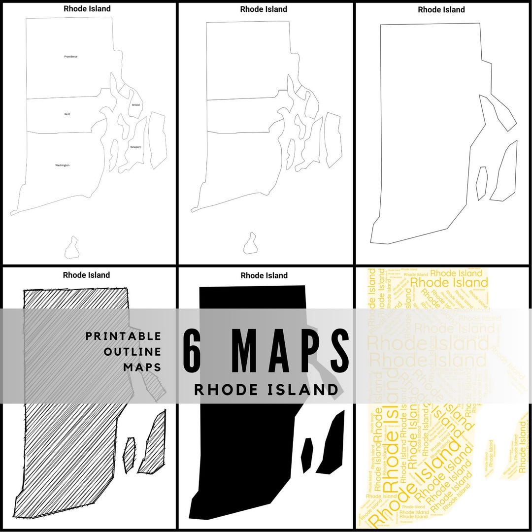 Printable Rhode Island Maps / State Outline and Labeled Geography ...