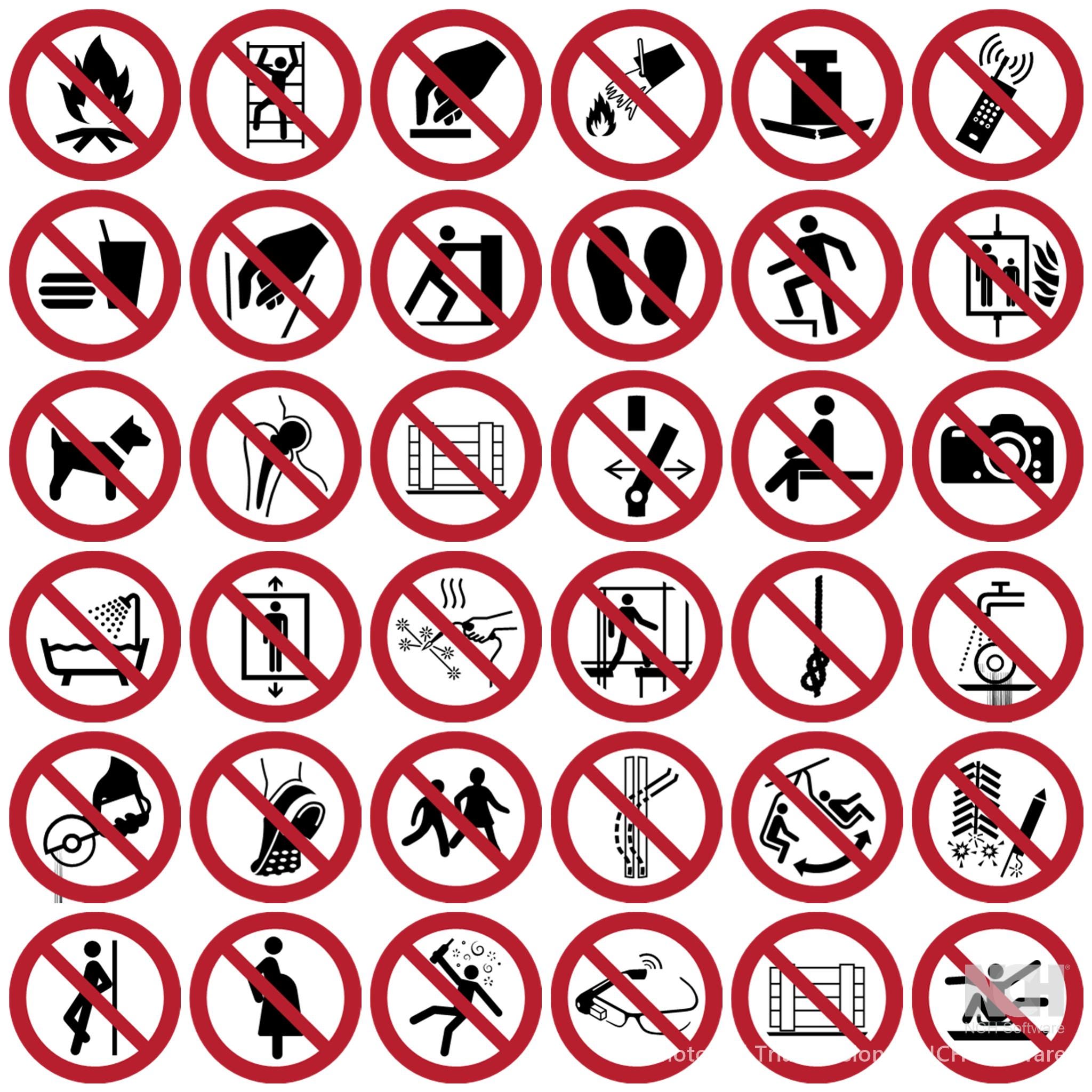 ISO 7010 Safety Signs SVG Bundle: 300+ Hazard Symbols (digital Download ...