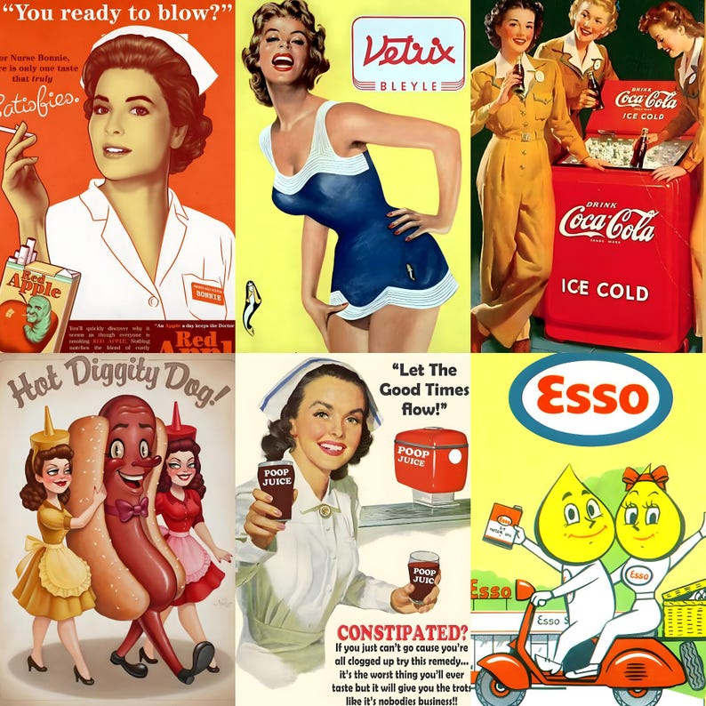 400+ Vintage Advertising Posters: 1950s Brands (digital Download) - Etsy