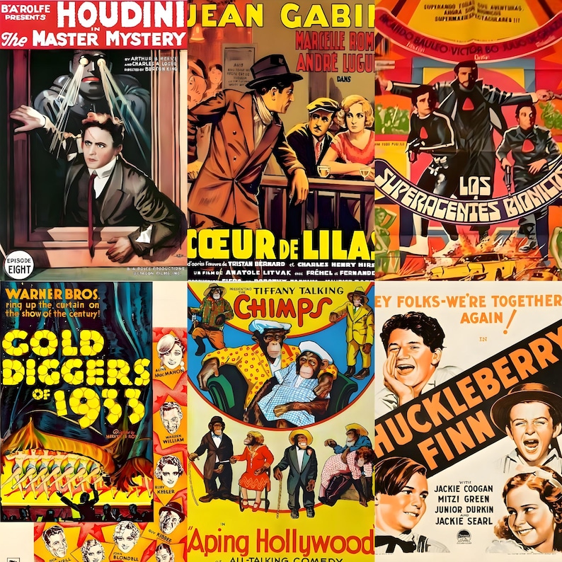 100+ Vintage Movie Posters / High-quality Digital Downloads - Etsy