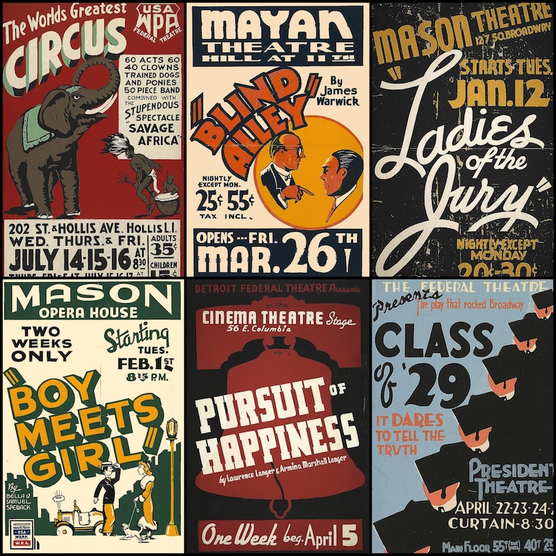 450+ Vintage Theater Prints / Digital Ads From 1930s Federal Theatre ...