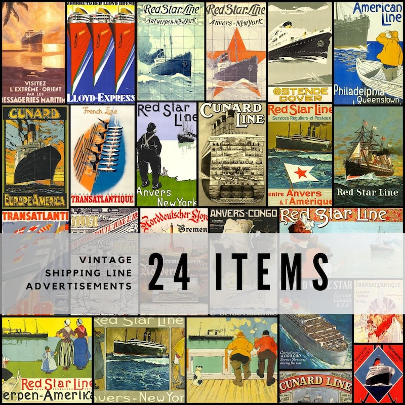 Ocean Liner Travel Poster - Etsy