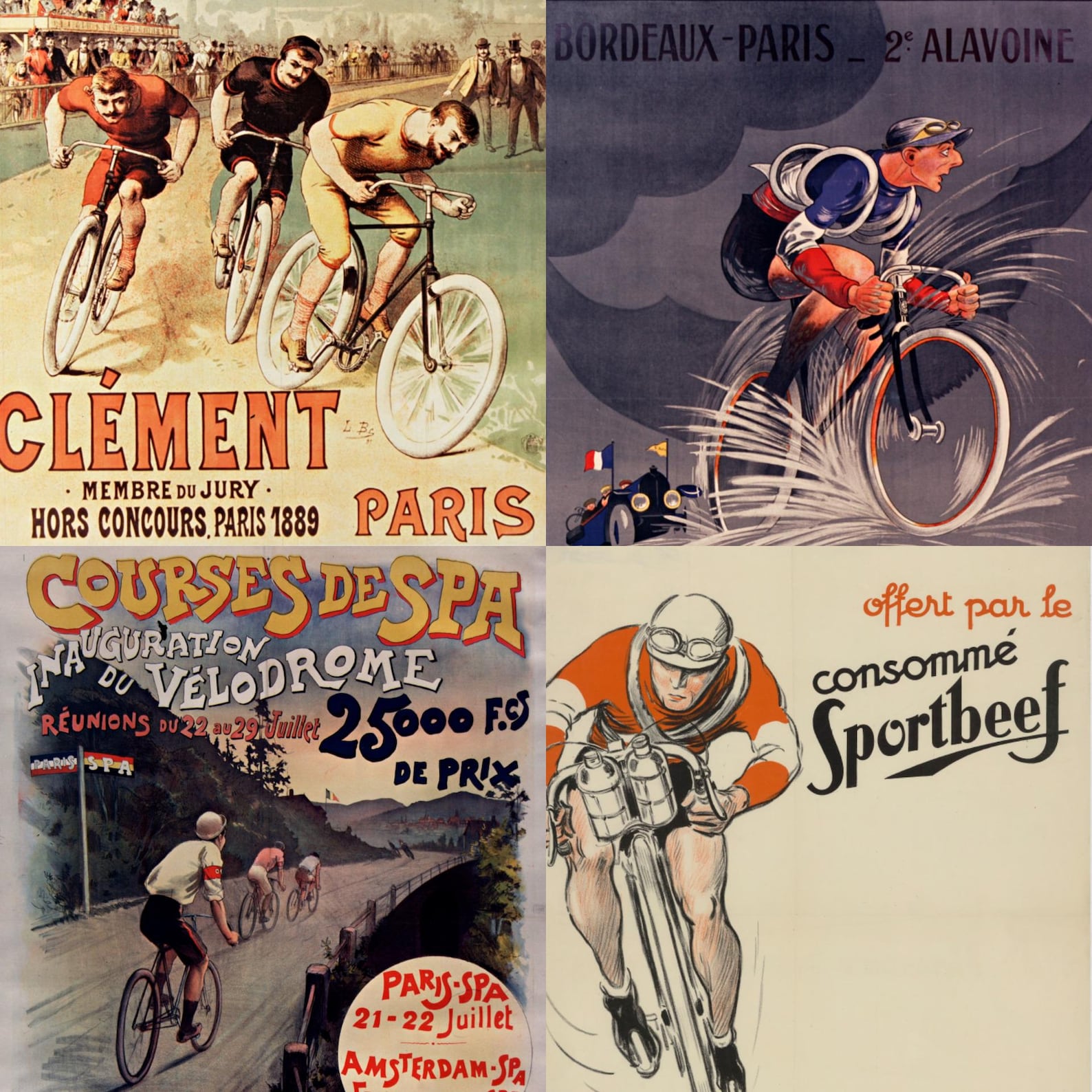 Vintage Cycling Poster Collection: 20+ Bicycle Art Prints (digital ...