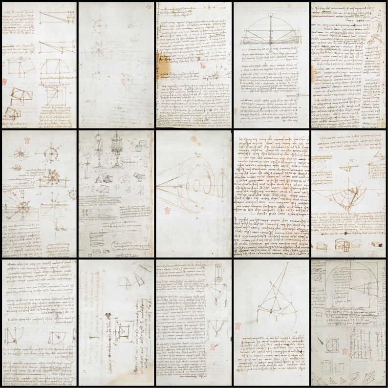 Leonardo Da Vinci Codex Arundel / Complete Renaissance Manuscript ...