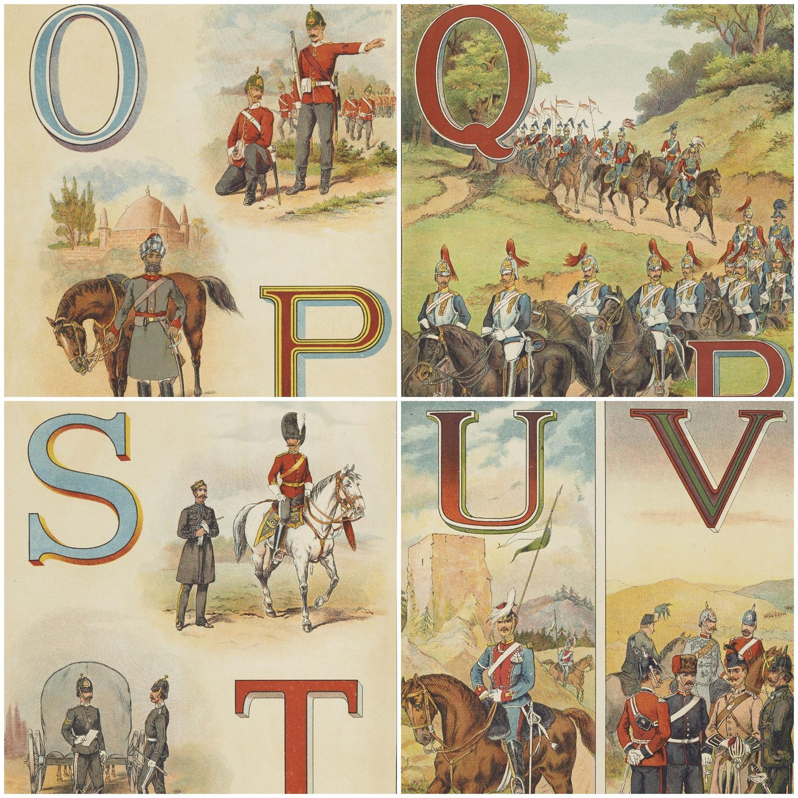 Vintage Military Alphabet Book – 1889 Illustrated ABC | Digital ...