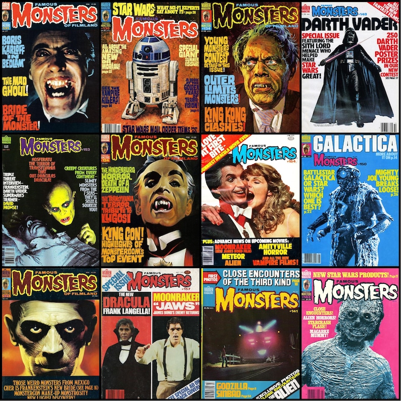 210+ Famous Monsters of Filmland Covers / Vintage Horror & Monster ...