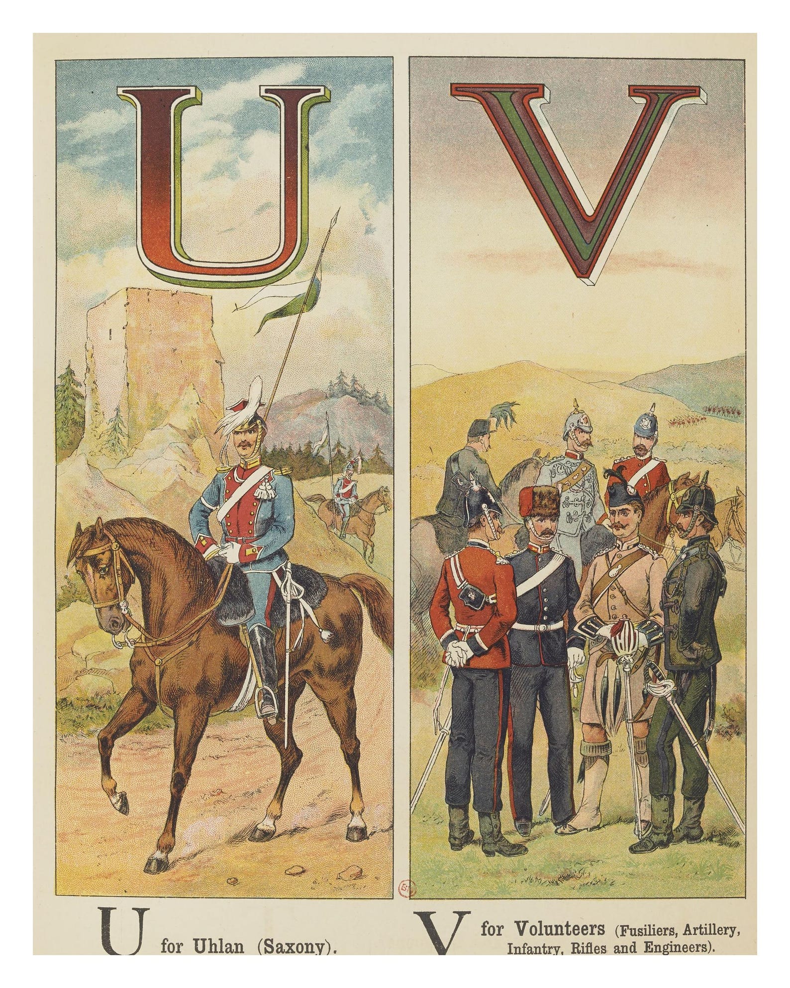 Vintage Military Alphabet Book – 1889 Illustrated ABC | Digital ...