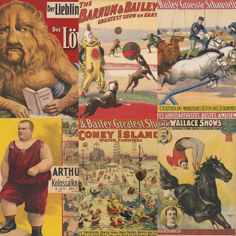 40+ Vintage Circus Posters / High-quality Digital Downloads - Etsy