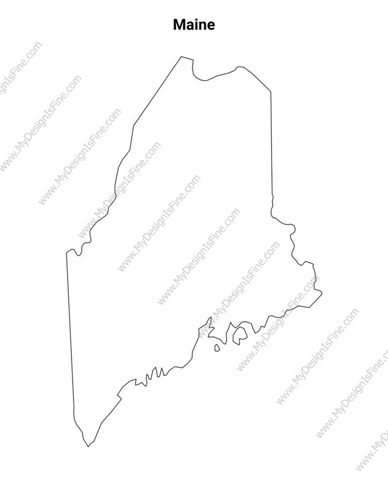 Printable Maine Maps / State Outline and Labeled Geography Sheets ...