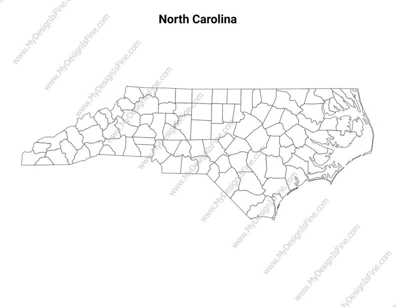 Printable North Carolina Maps / State Outline and Labeled Geography ...