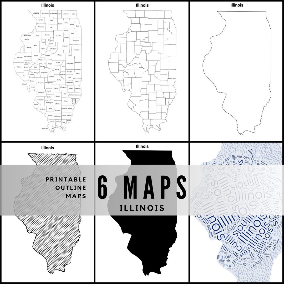 Printable Illinois Maps / State Outline and Labeled Geography Sheets ...