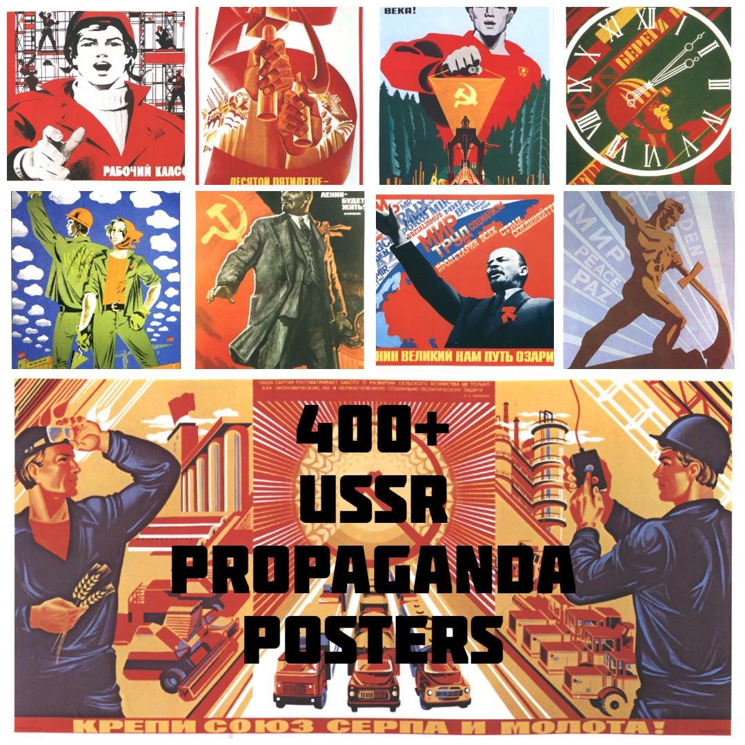 400 Vintage USSR Propaganda Posters / Agitprop / High-quality Digital ...