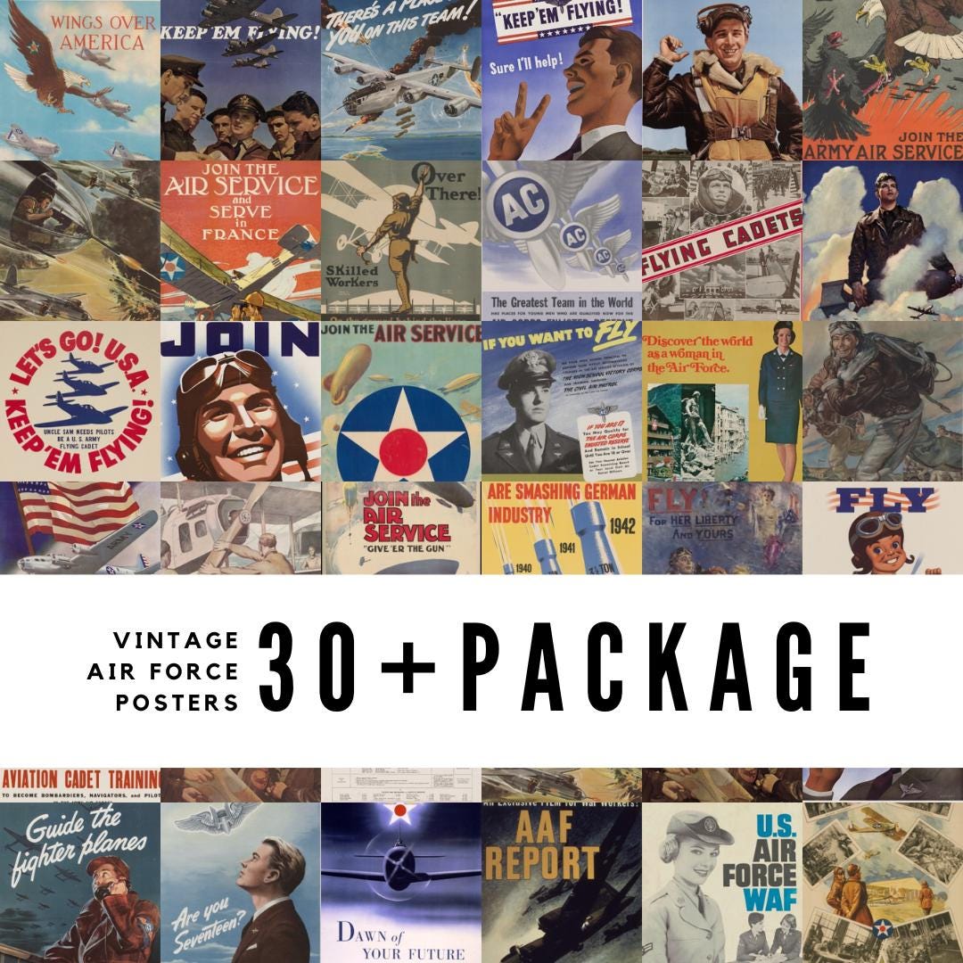 Vintage Army Air Force Posters: 30+ High-resolution Aviation Prints ...