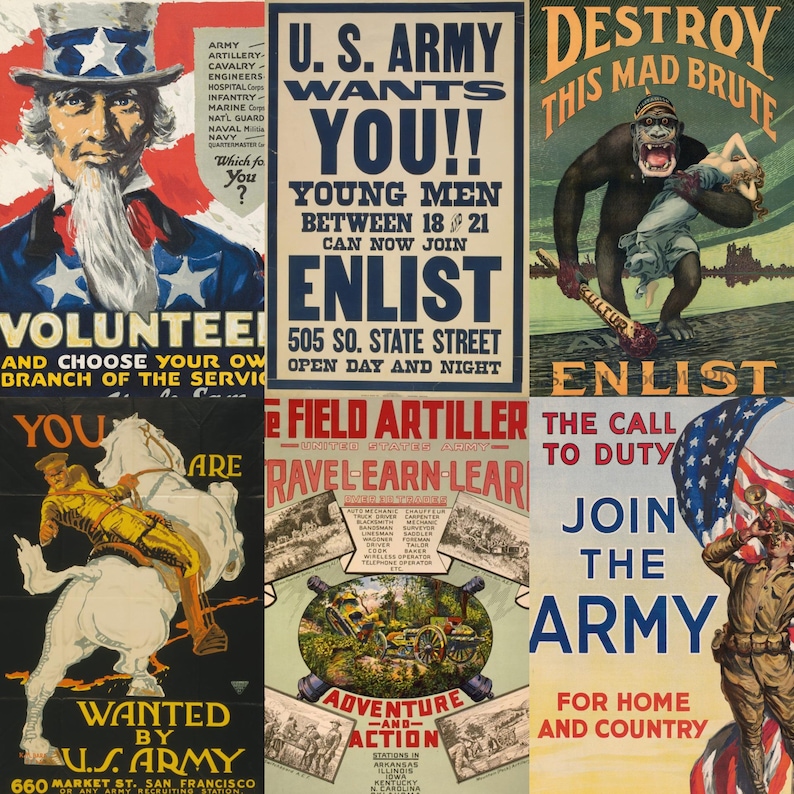 Vintage US Army Posters: High-resolution Digital Download - Etsy